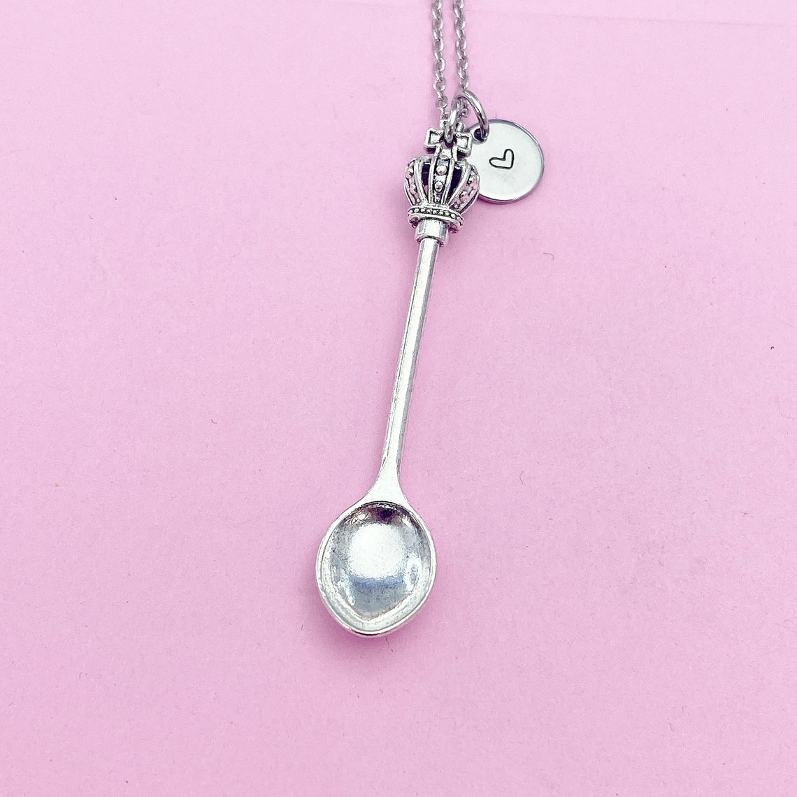 Kitchen Utensil Cross Crown Spoon Charm Necklace, N5604 - Etsy