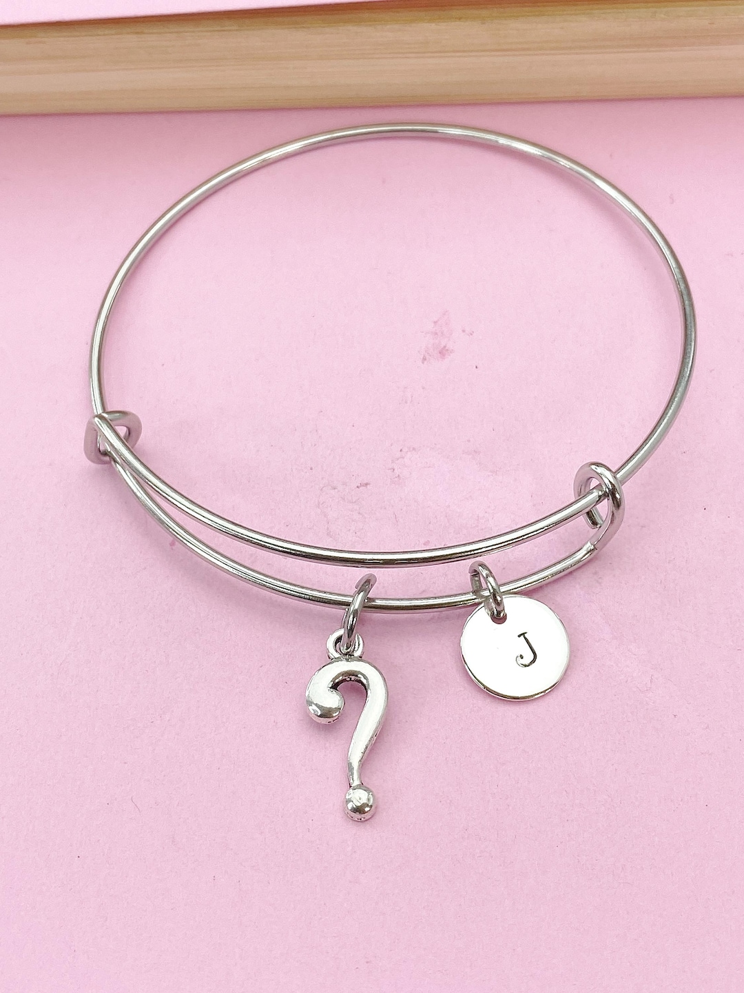 Silver Question Mark Punctuation Bracelet, N6202B - Etsy