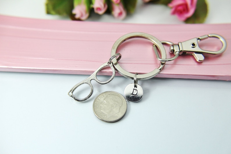 Silver Eyeglasses Charm Keychain Eyeglasses Charm - Etsy