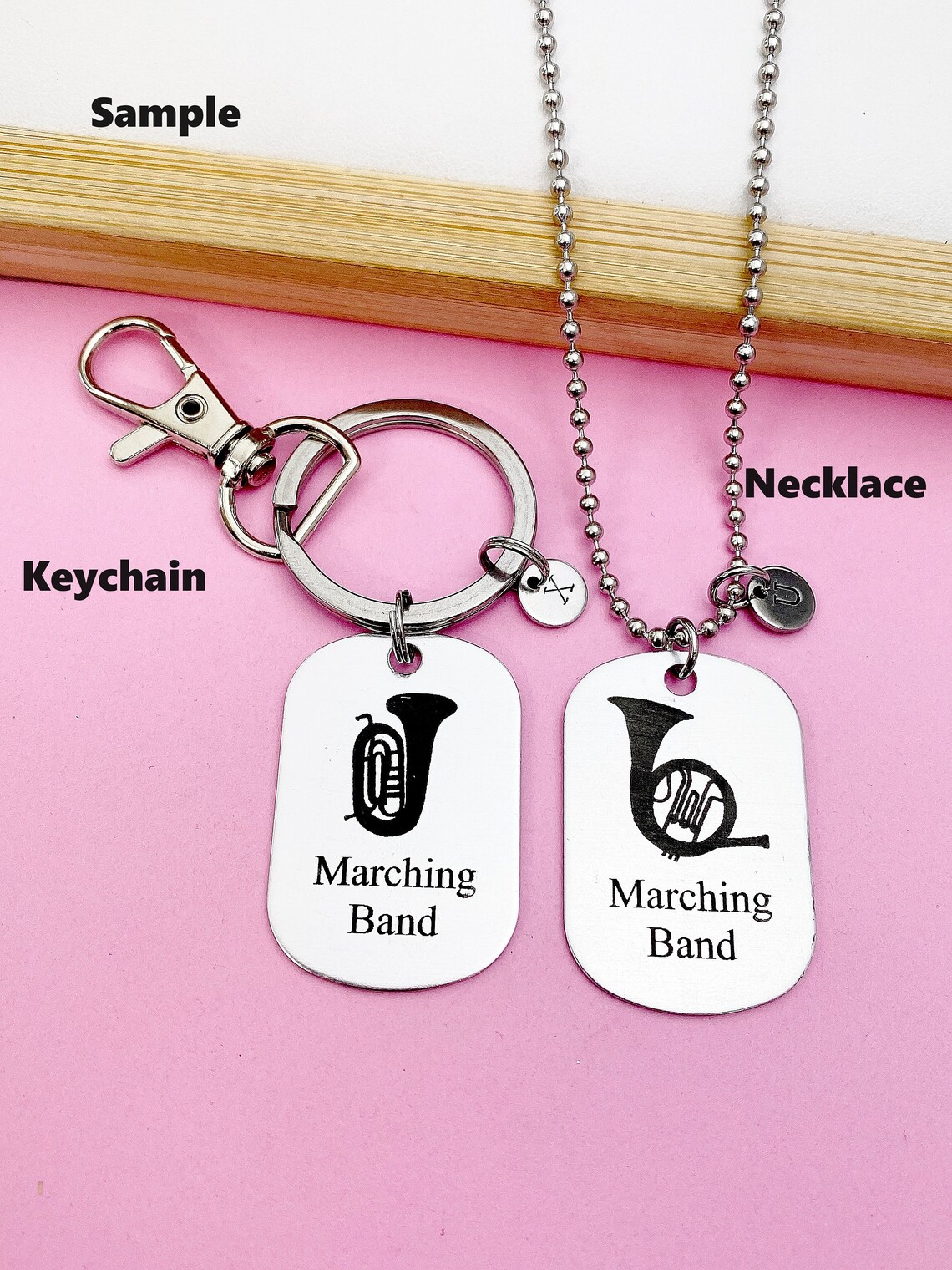 Silver Marching Band Trombone Necklace or Keychain Gifts Idea ...
