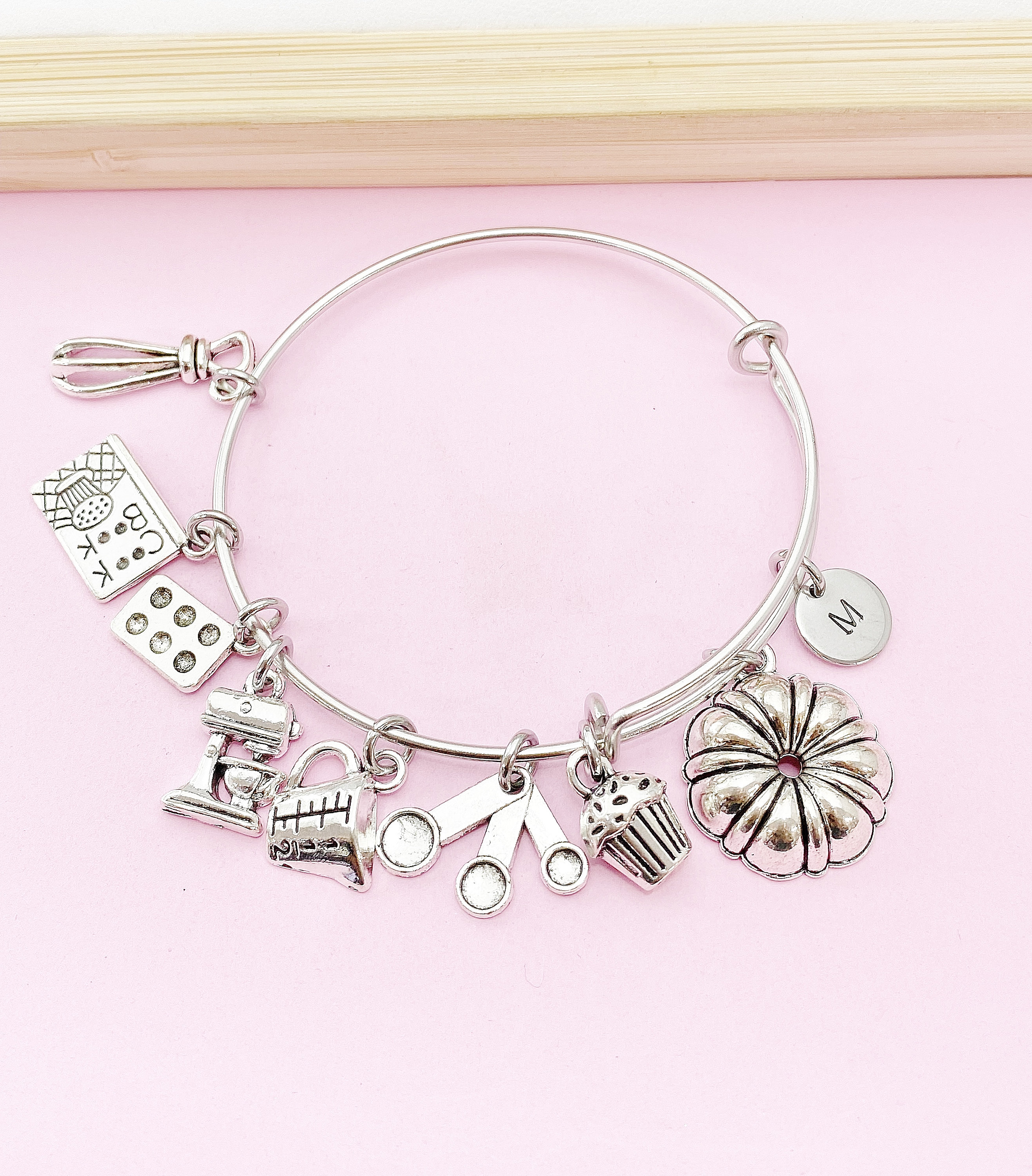 Silver Baking Charms Bracelet, Bakery Baker Jewelry Gifts, N1786B - Etsy