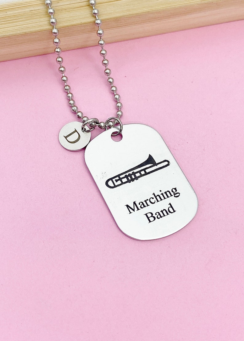 Silver Marching Band Trombone Necklace or Keychain Gifts Idea ...