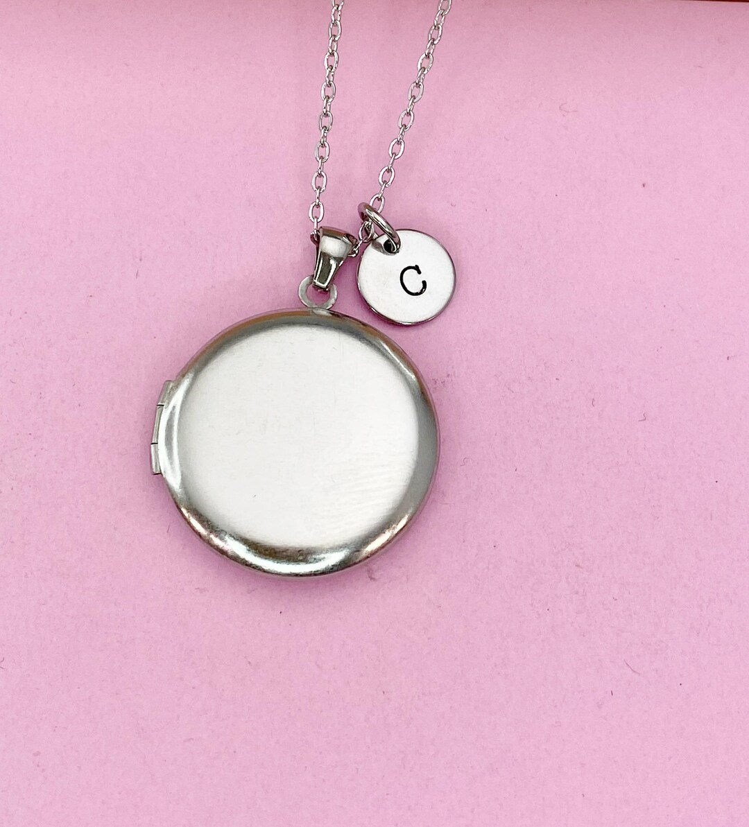 Silver Locket Pendant Necklace, Locket Necklace, Keepsake Photo Frame ...