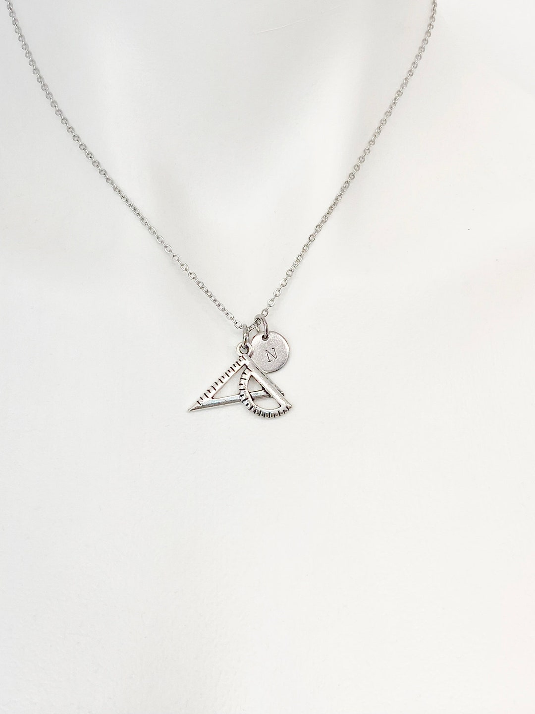 Protractor Triangle Ruler Necklace or Protractor Triangle Ruler ...