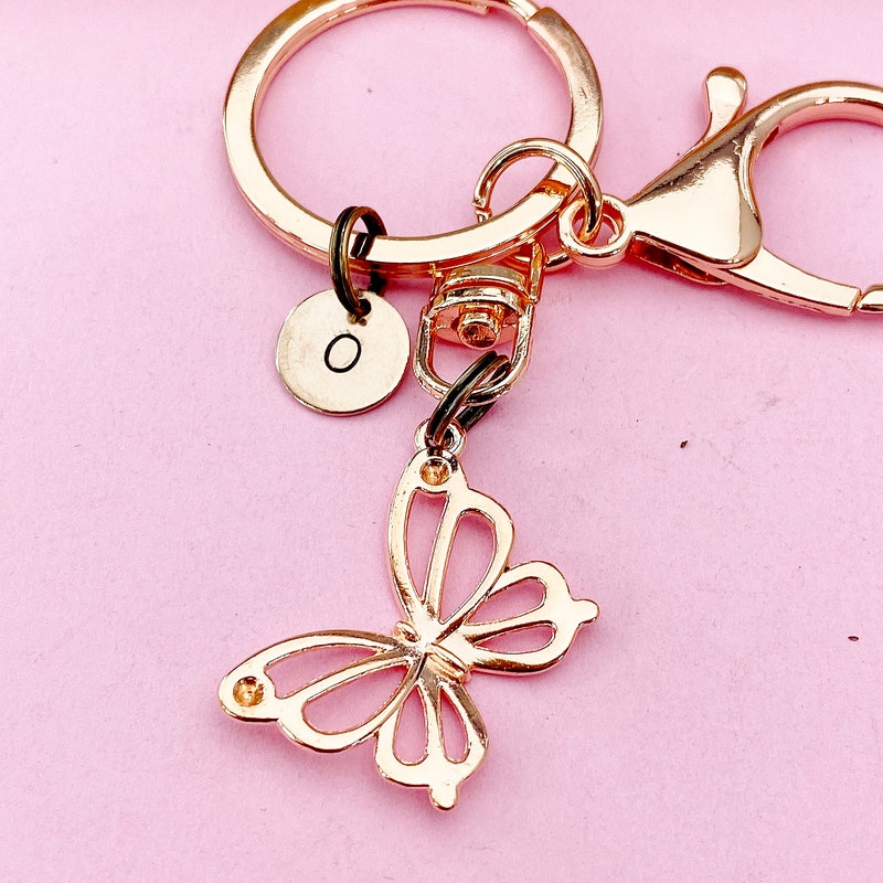 Gold Butterfly Key Ring - Etsy