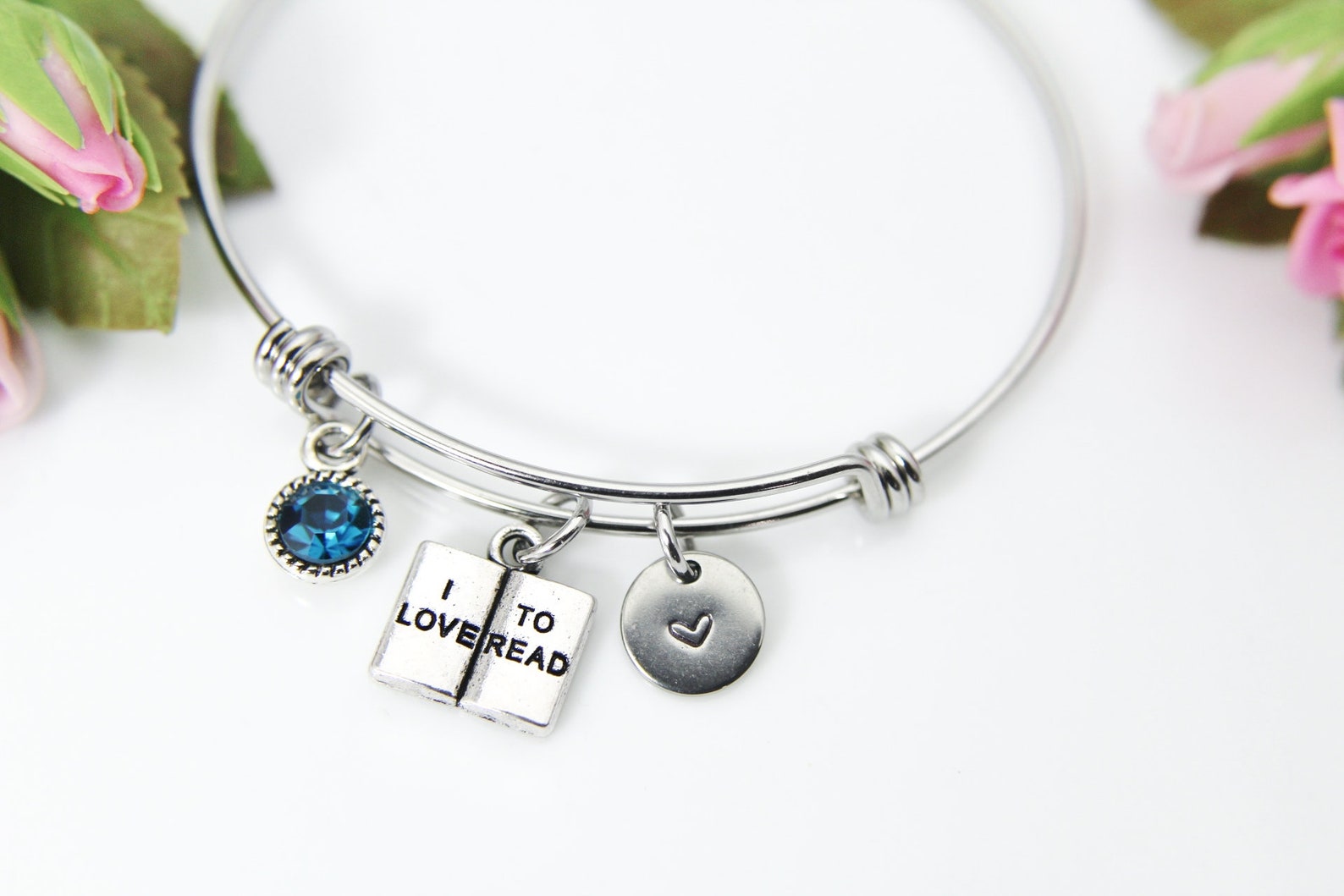 Silver I Love to Read Charm Bracelet I Love to Read Charm - Etsy