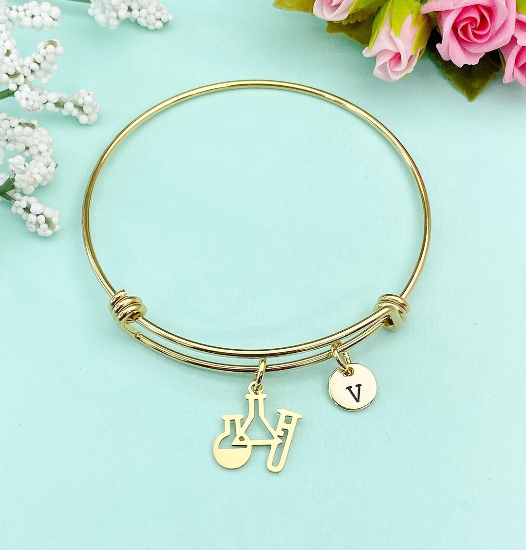 Gold Science Laboratory Beakers Bracelet, N4080B - Etsy