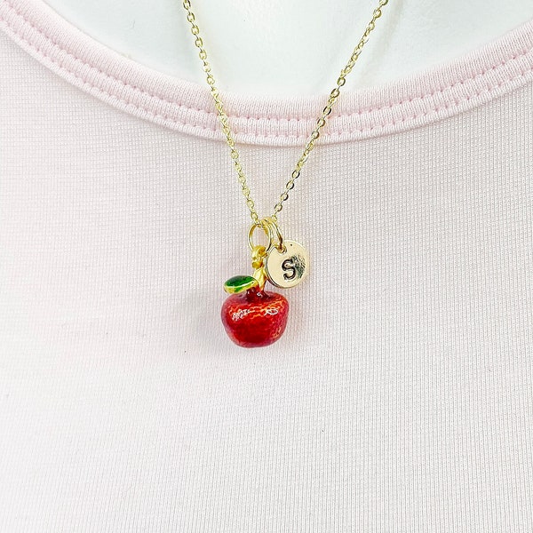 Apple Necklace - Etsy