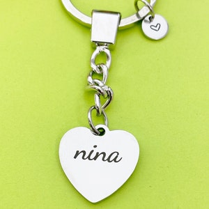 Best Christmas Gift for Nina, Stainless Steel Nina Keychain, Nina ...
