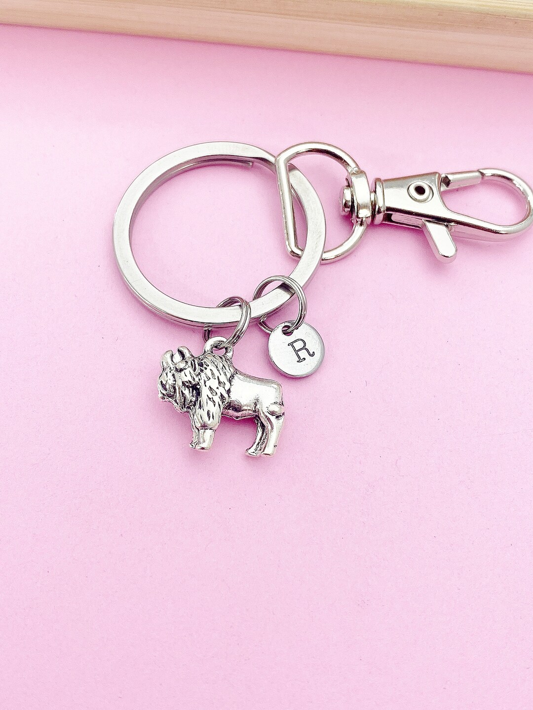 Silver Bison Charm Keychain Wildlife Specialist Wildlife Biologist ...