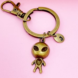 Antique Bronze UFO Charm Keychains UFO Pendant Keychains UFO Keyring ...