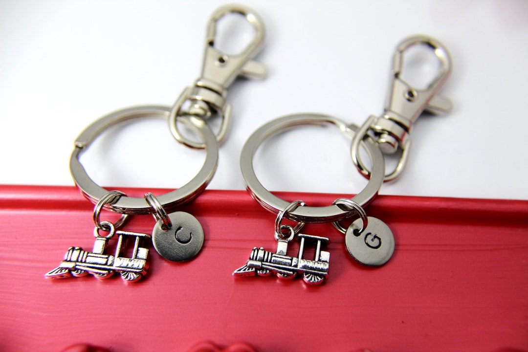 Train Locomotive Keychain, Steam Train Charm, Steam Engine Train ...