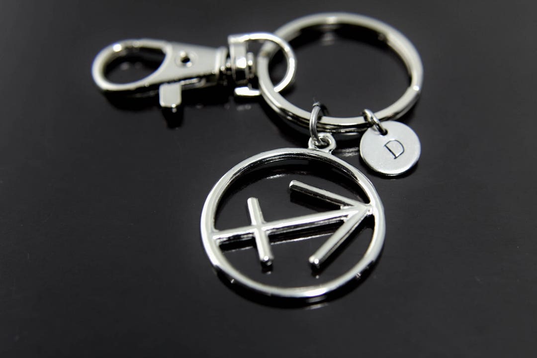 Silver Sagittarius Charm Keychain Sagittarius Keychain Sagittarius ...