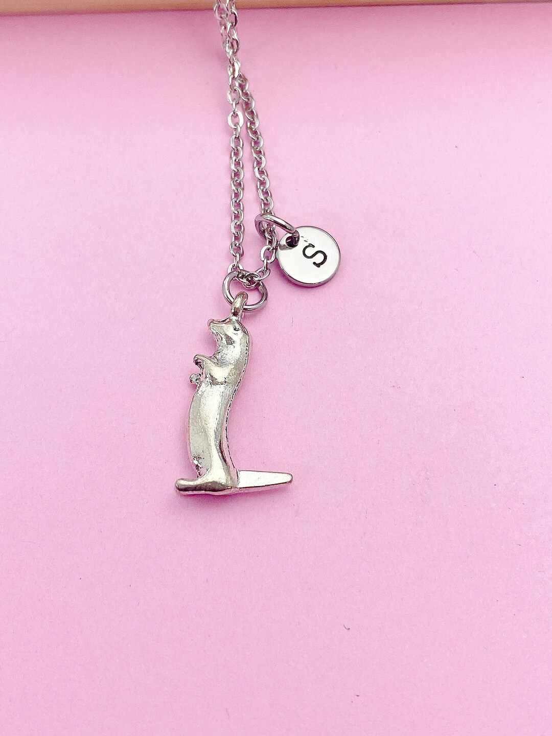 Silver River Otter Charm Necklace Sea Otter Birthday Mother's Day Gifts ...