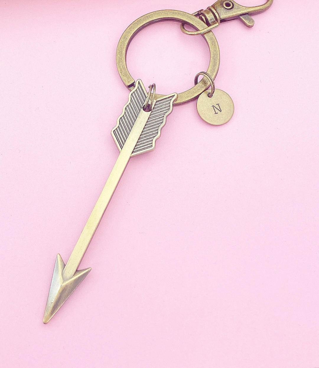 Bronze Arrow Pendant Sagittarius Keychain, Archery Jewelry ...