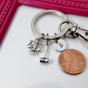 Lawyer Keychain Justice Scale Charm Gavel Charm Libra - Etsy