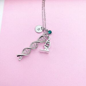 DNA Necklace, Microscope Necklace, Scientists Gift, Biology Gift ...