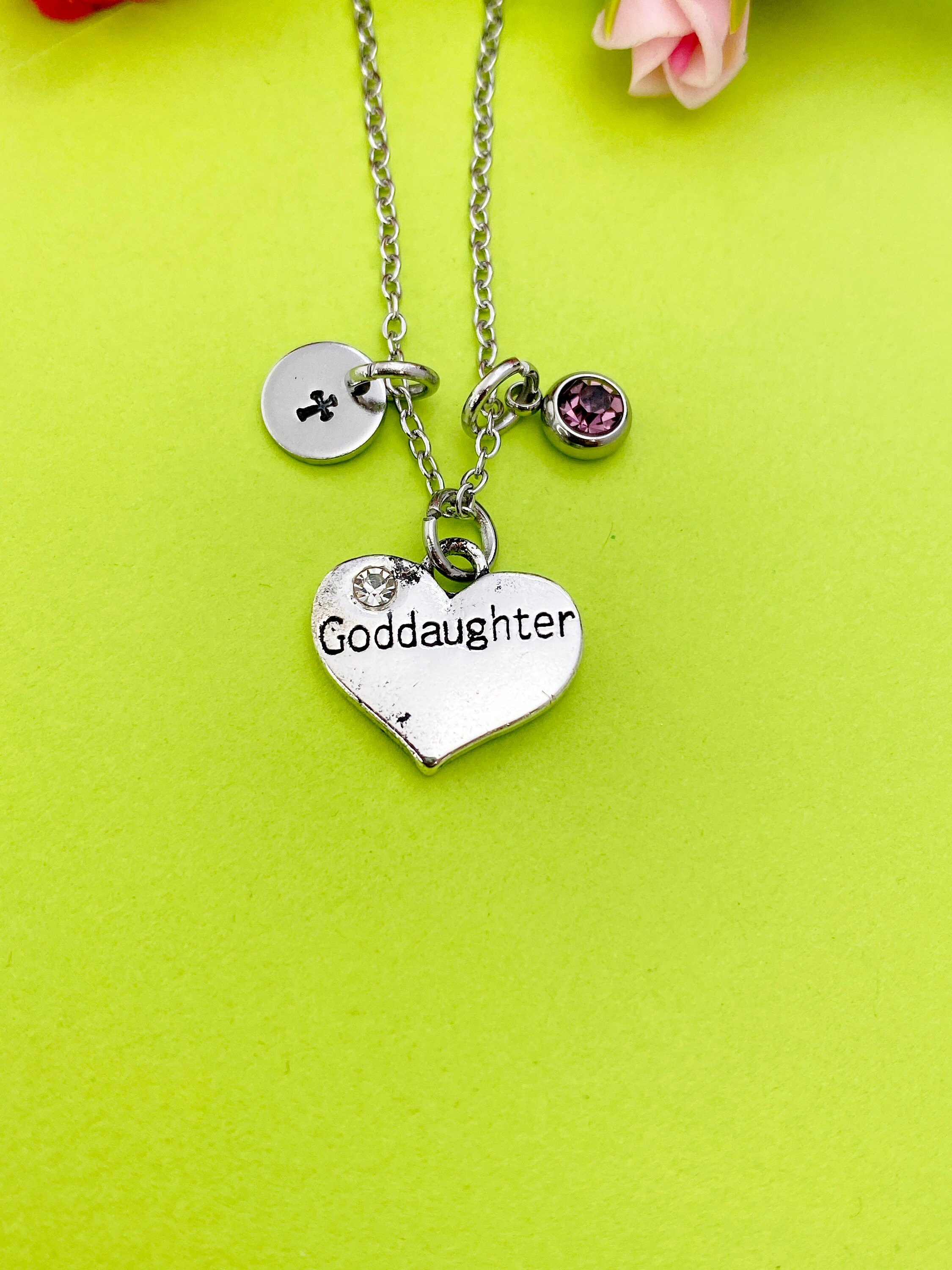 Silver Goddaughter Charm Necklace, N3266 - Etsy