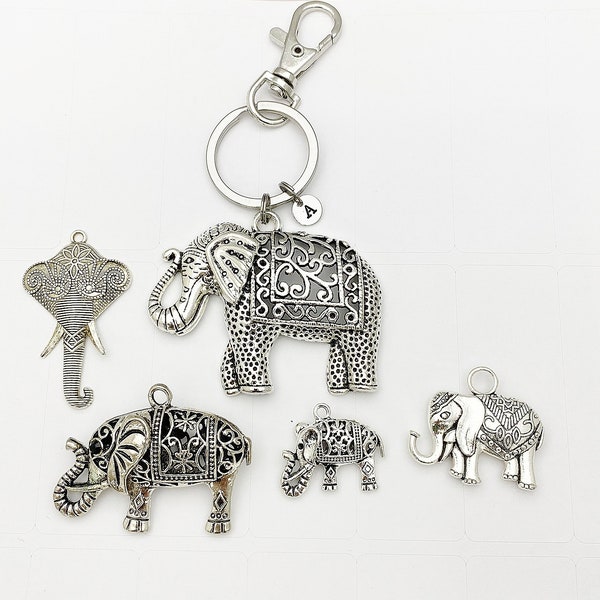 Small Elephant Charm - Etsy