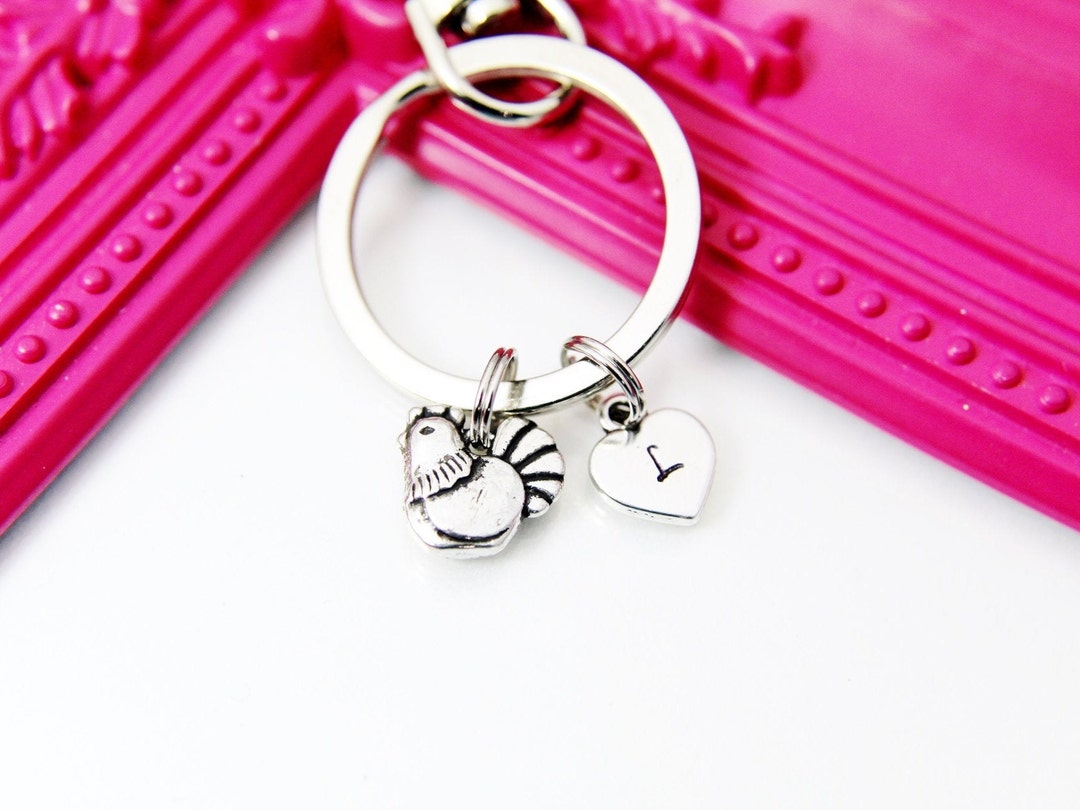 Chicken Keychain, Hen Charm Keychain, Chicken Hen Charm, Animal Charm ...