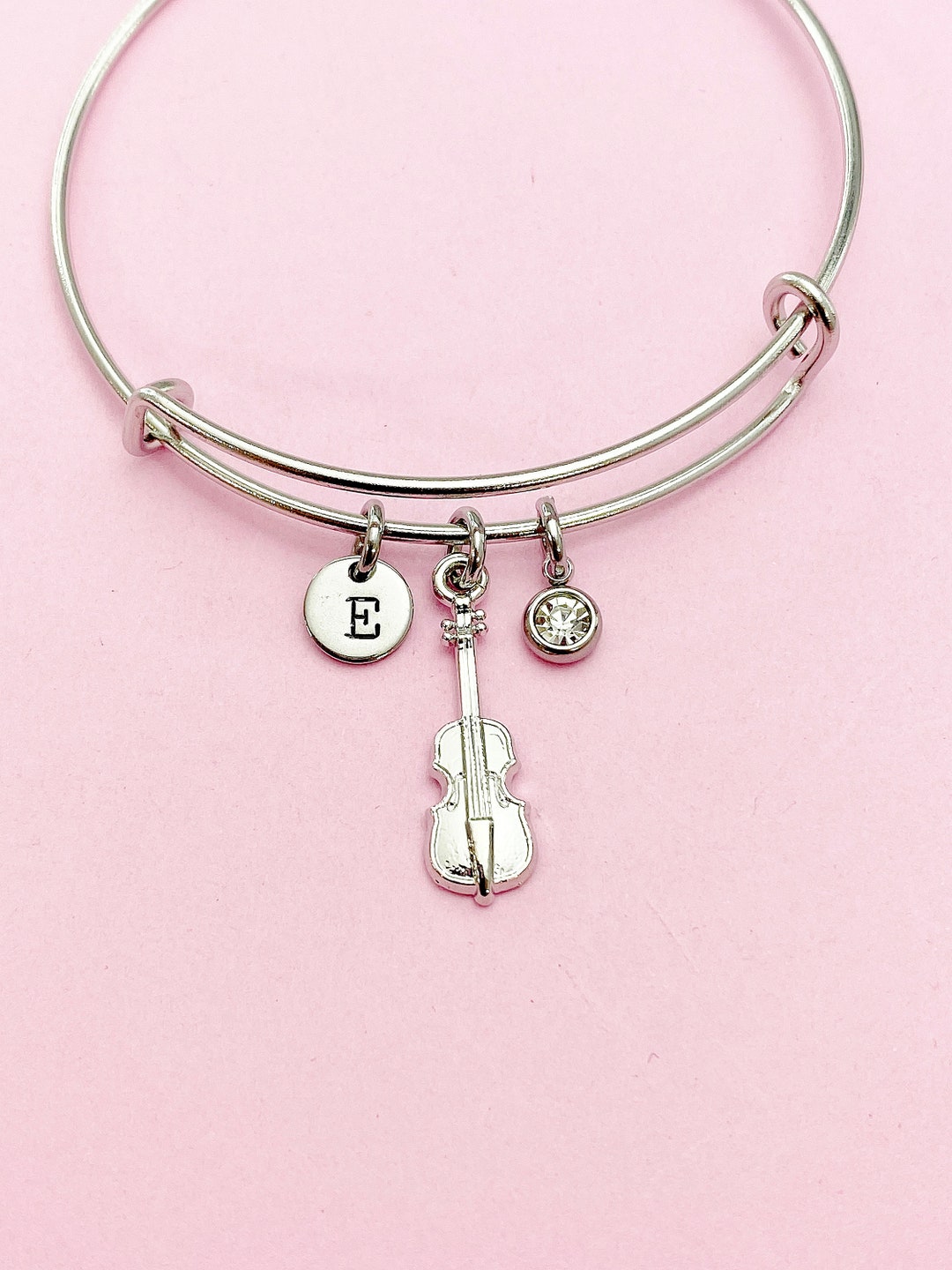 Silver Violin Viola Charm Bracelet School Music Orchestra Gift Ideas ...