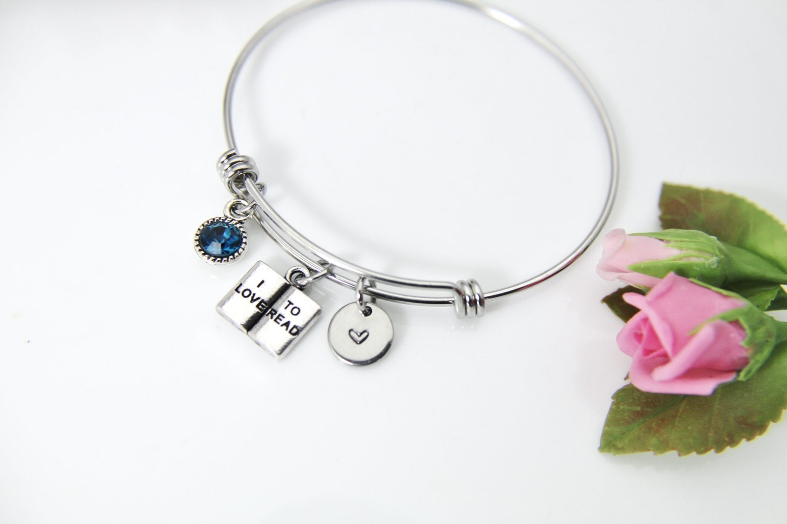 Silver I Love to Read Charm Bracelet I Love to Read Charm - Etsy