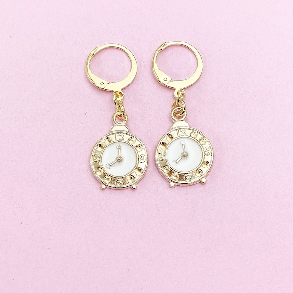 Clock Earrings - Etsy