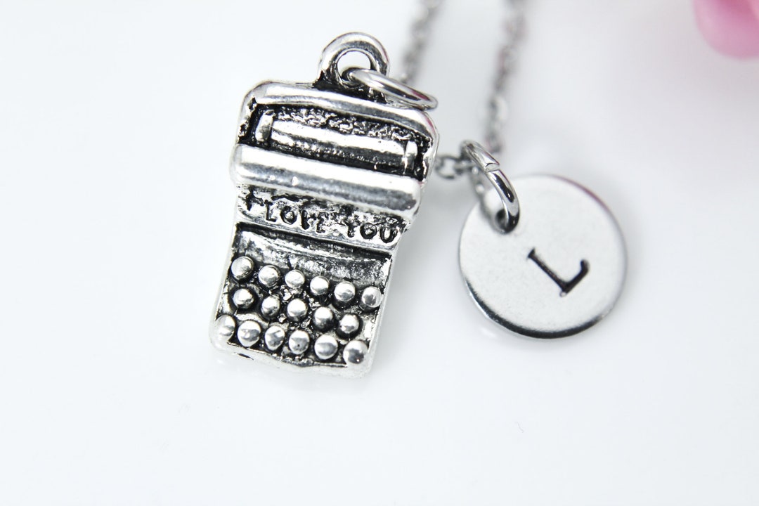 Silver Typewriter Charm Necklace, Silver Typewriter Necklace, Author ...