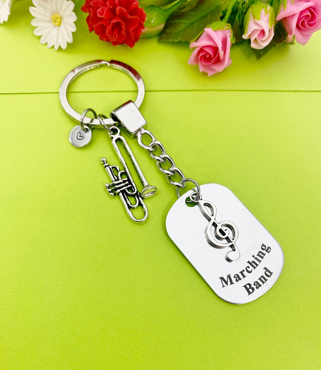 Trumpet Keychain, Music Instrument Best Christmas Gift for School ...
