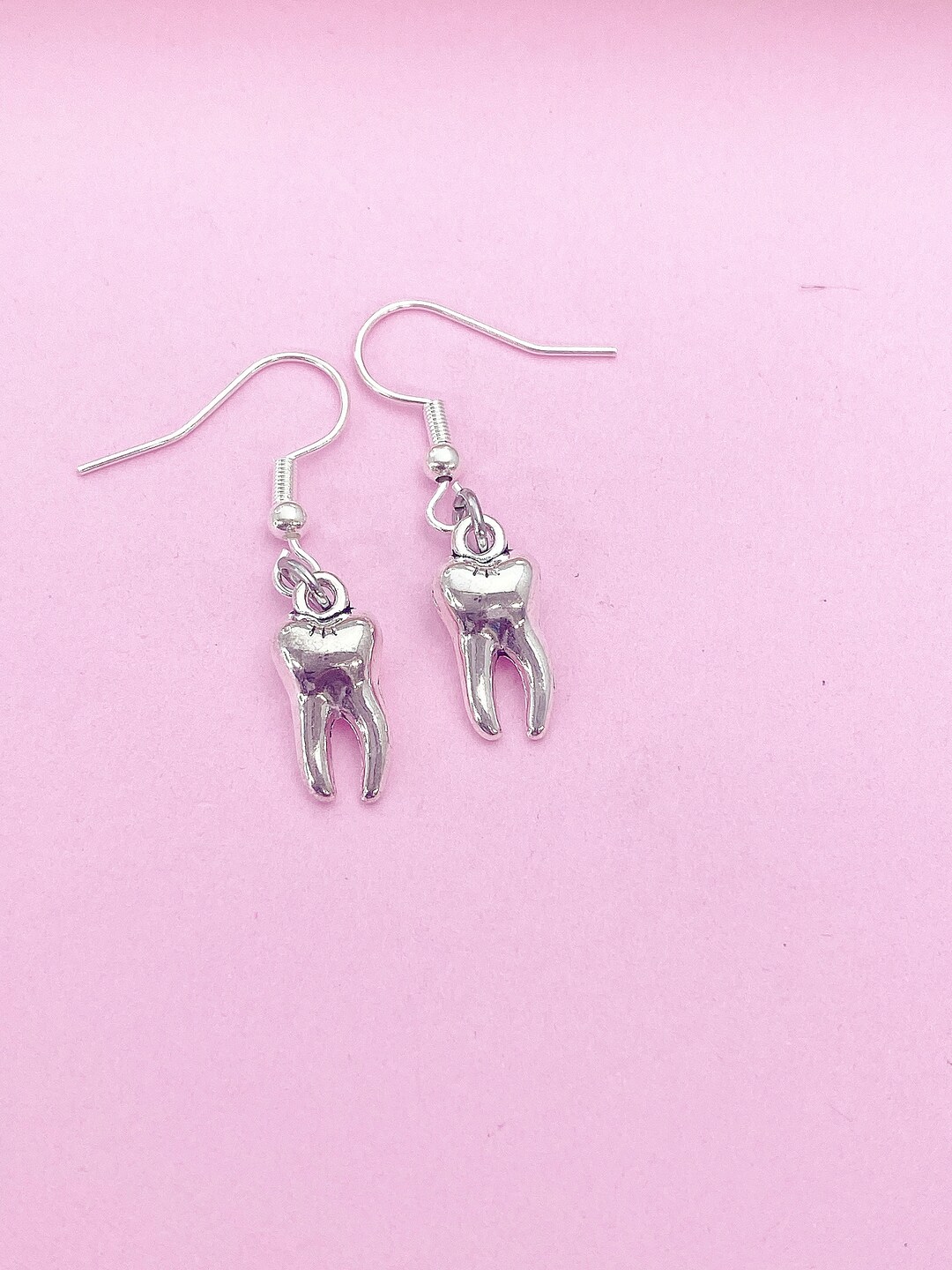 Silver Tooth Charm Earrings, Molar, Best Birthday Christmas Graduation ...