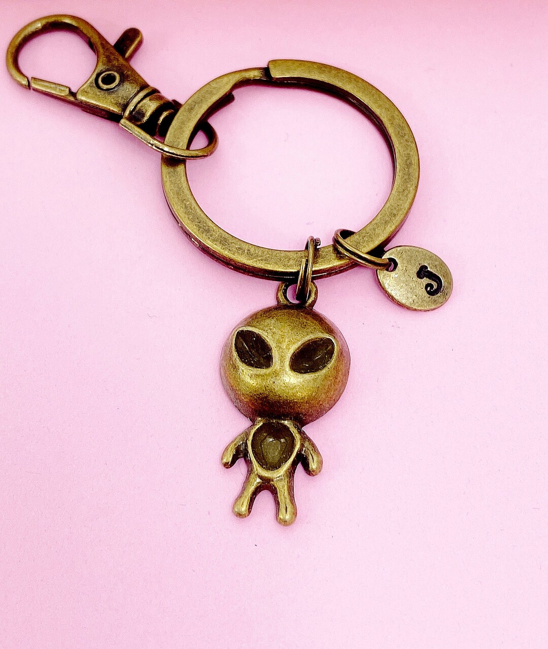 Antique Bronze UFO Charm Keychains UFO Pendant Keychains UFO Keyring ...