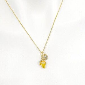 Mangoes Necklace, Gold Mangoes Tropical Fruit Necklace, Birthday Gift ...