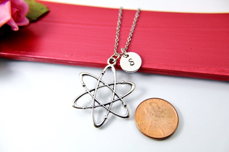 Atom Charm Necklace Atom Charm Science Charm Science | Etsy