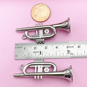 Silver Trumpet Charm Keychain, N5701 - Etsy