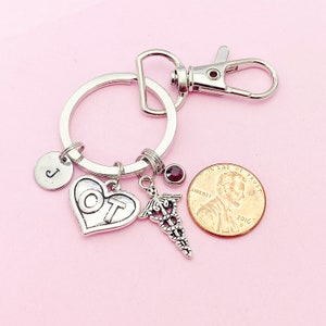 Occupational Therapist Keychain, Caduceus OT Heart Charm, Graduation ...