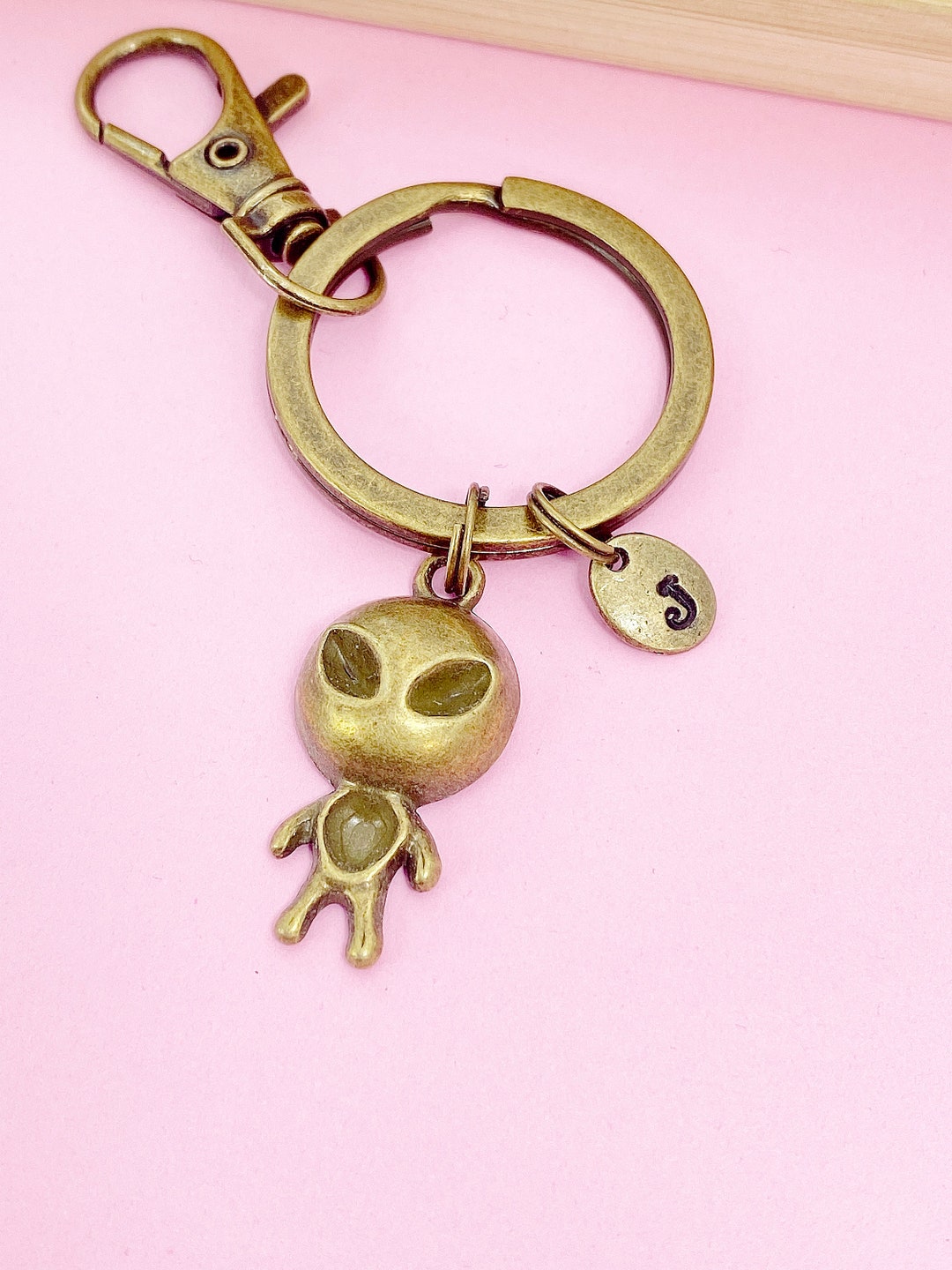 Antique Bronze UFO Charm Keychains UFO Pendant Keychains UFO Keyring ...