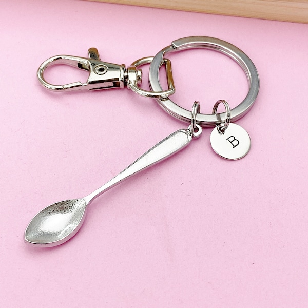 Silver Spoon Keychain - Etsy