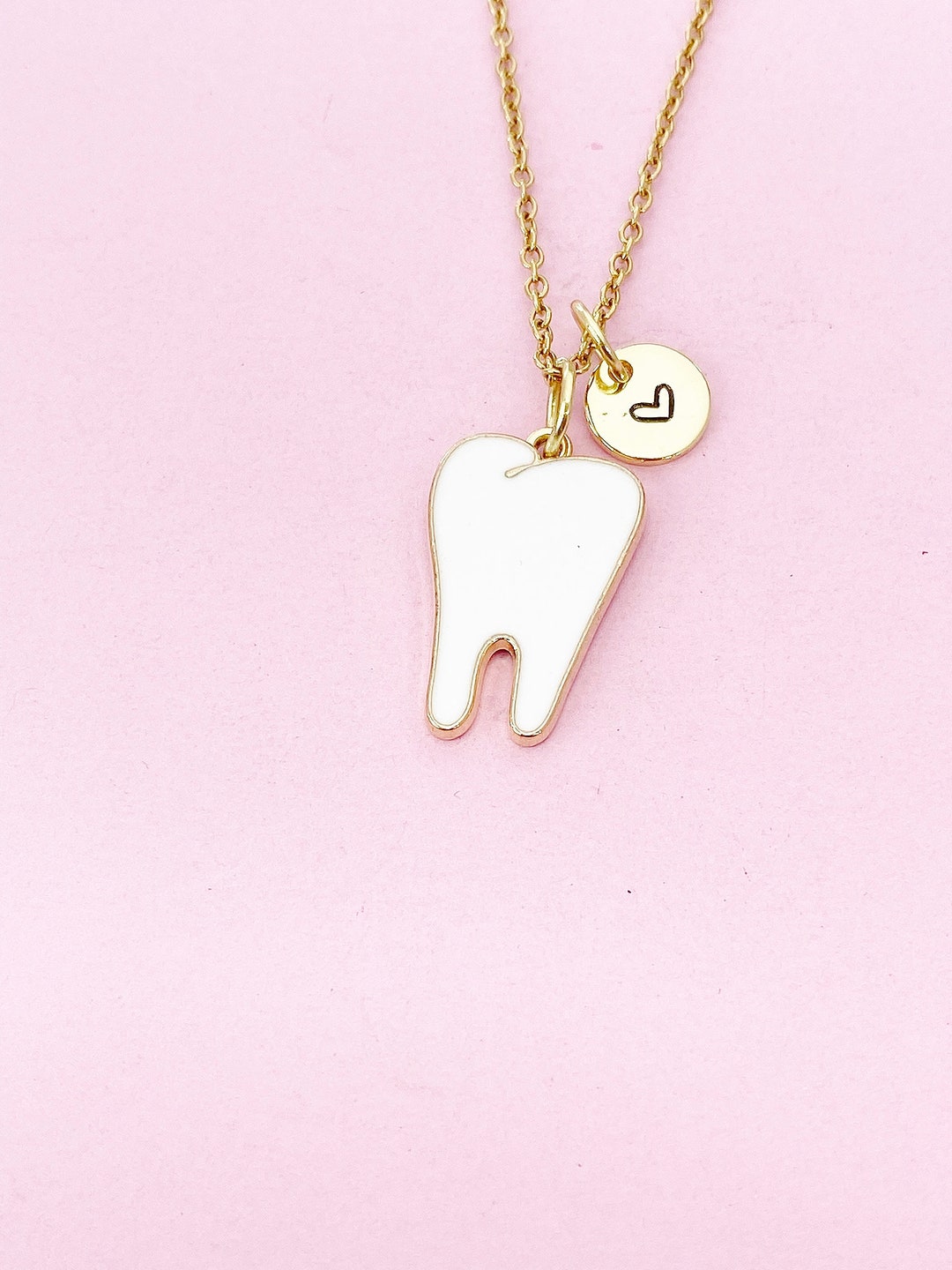 Gold Molar Teeth Tooth Charm Necklace, Bracelet or Keychain Option ...