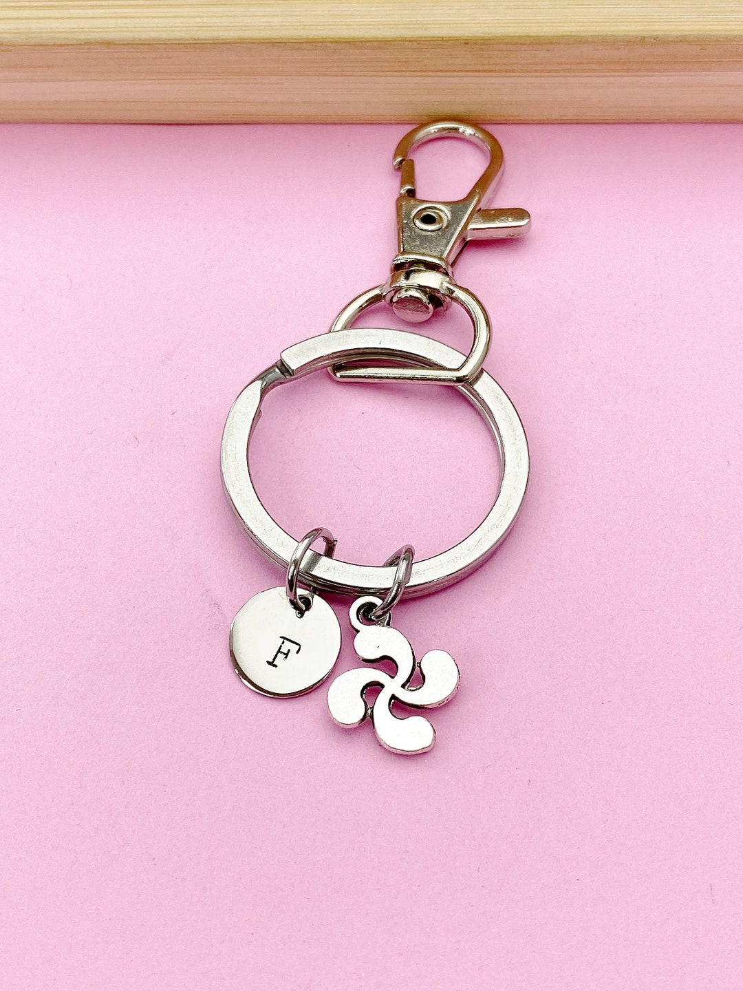 Silver Lauburu Cross Basque Charm Keychain, N5708A - Etsy