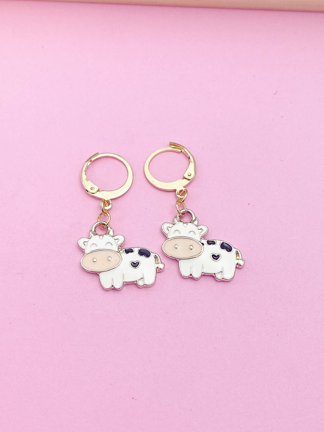 Cute Cow Earrings, Cow Calf Cattle Perfect Gift for Farmers, N3054 - Etsy