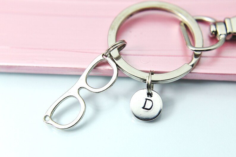 Silver Eyeglasses Charm Keychain Eyeglasses Charm - Etsy
