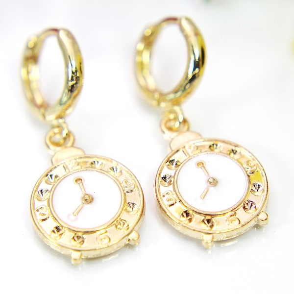 Clock Earrings - Etsy