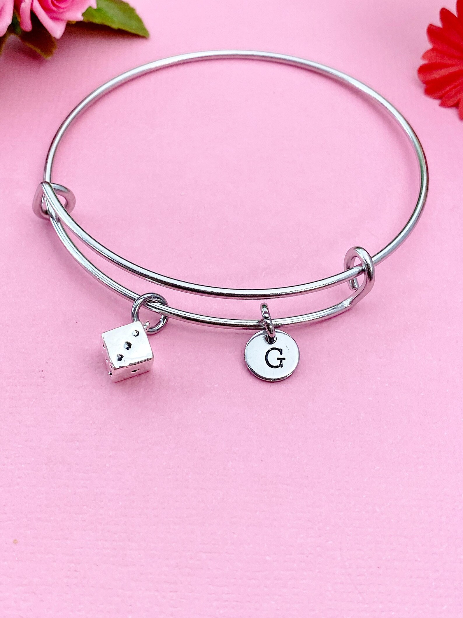 Silver Dice Charm Bracelet, Dice Games Bunco Jewelry Gifts, N4575 - Etsy