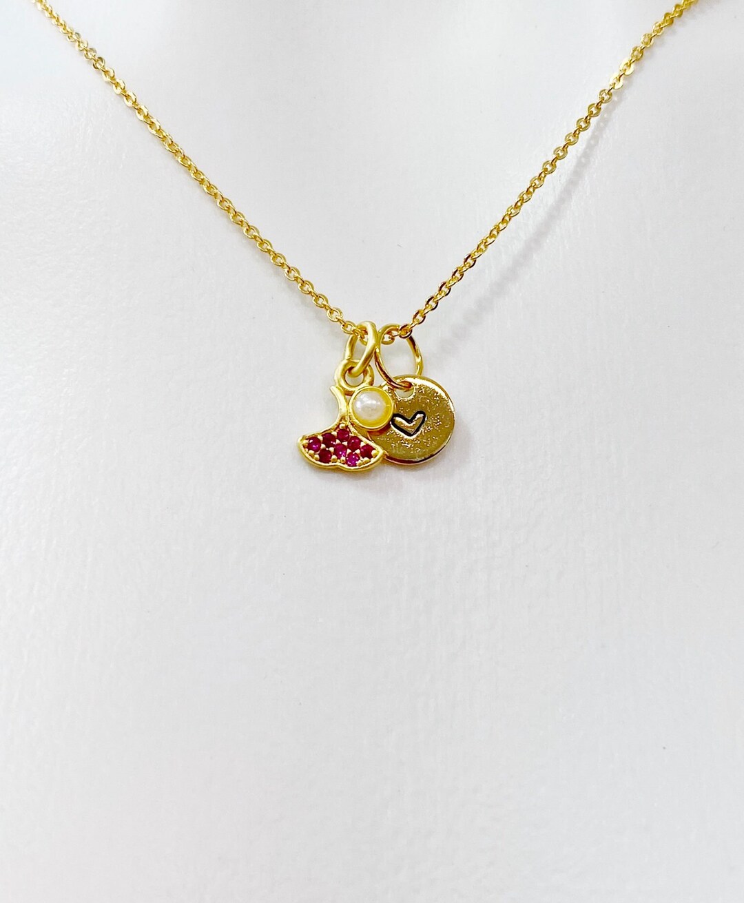 Gold TINY Ginkgo Biloba Leaf Charm Necklace Herbalists Gifts Ideas ...