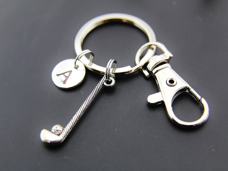 Silver Golf Charm Keychain Golf Club Keychain Golf Bag | Etsy
