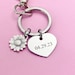 Sunflower Anniversary Keychain in Silver, N1341 - Etsy