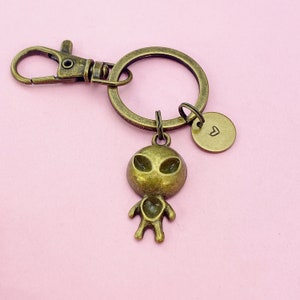 Antique Bronze UFO Charm Keychains UFO Pendant Keychains UFO Keyring ...
