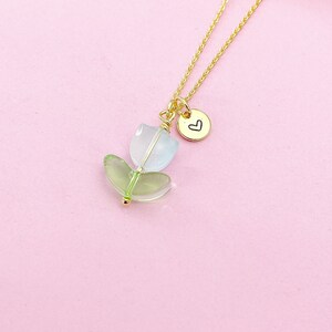 Blue Tulip Necklace in Gold, AN5303 - Etsy