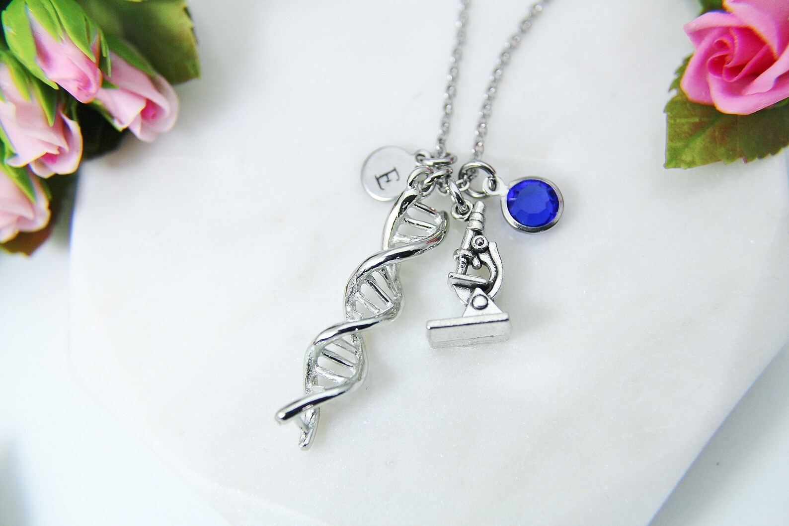 DNA Necklace Microscope Necklace Scientists Gift Biology | Etsy
