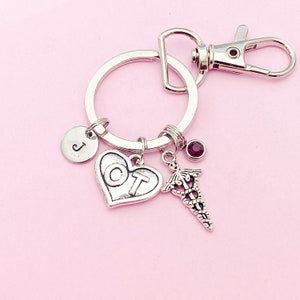 Occupational Therapist Keychain, Caduceus OT Heart Charm, Graduation ...